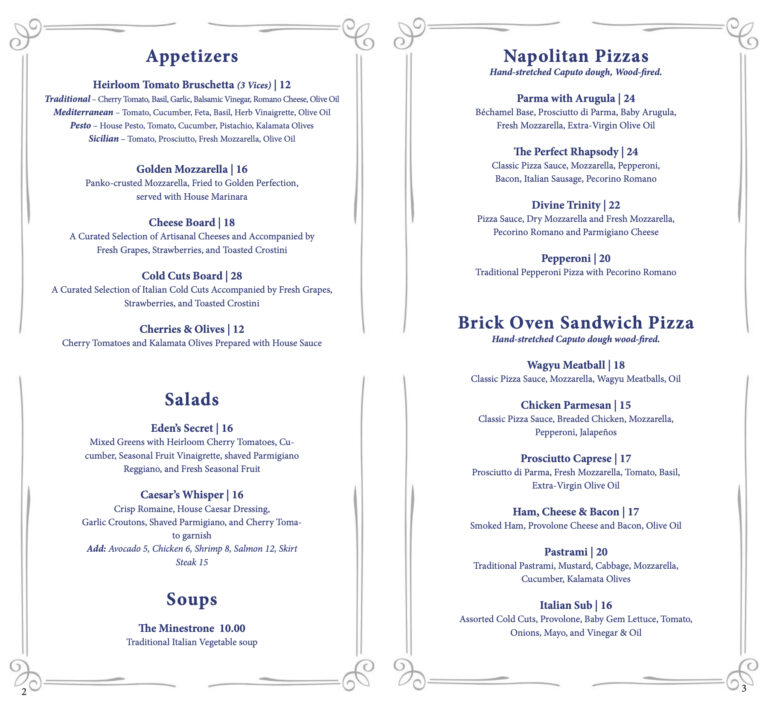 Lunch Menu - 19-Seventy